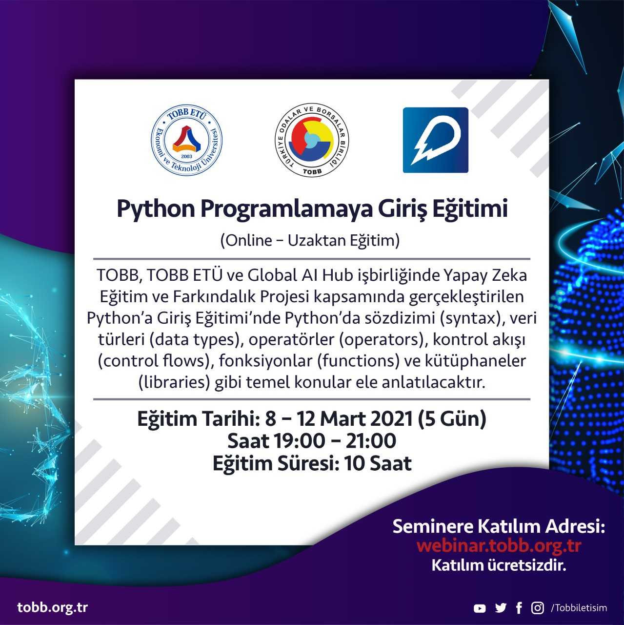 PYTHON PROGRAMLAMAYA GİRİŞ EĞİTİMİ - Tire Ticaret Odası